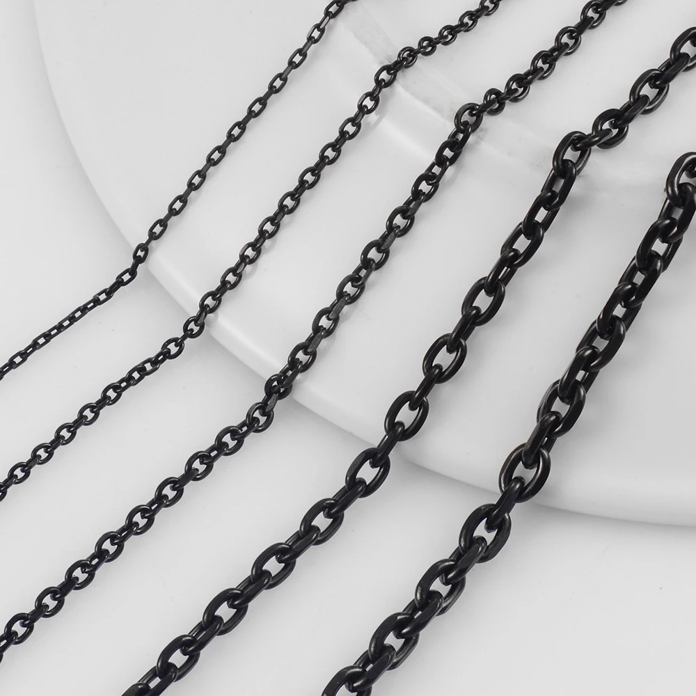 Hiphop-Stainless-Steel-Black-Rolo-Link-Chain-Necklace-1-6-2-4-3-4-5mm ...