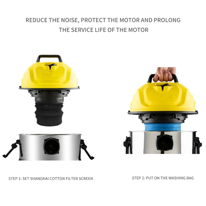 5 Piece Textile Filter Bags Compatible With Karcher Mv1 Wd1 Wd2 Wd3 ...