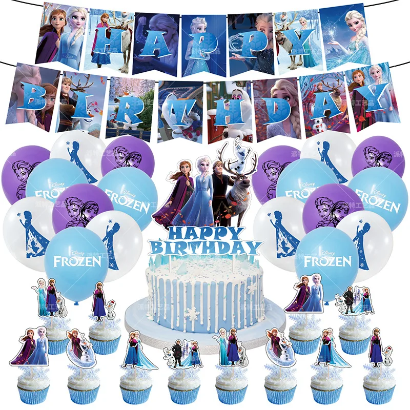 Paper & Party Supplies Party Supplies Party Décor Elsa Birthday Banner ...