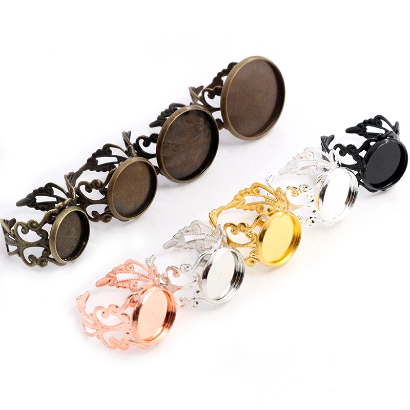 12mm-20mm Classic 6 Colors Plated Copper Material Adjustable Ring ...