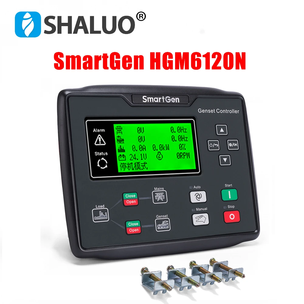 HGM6120N auto start generator controller AMF brushless electric circuit board lcd pannel diesel ...