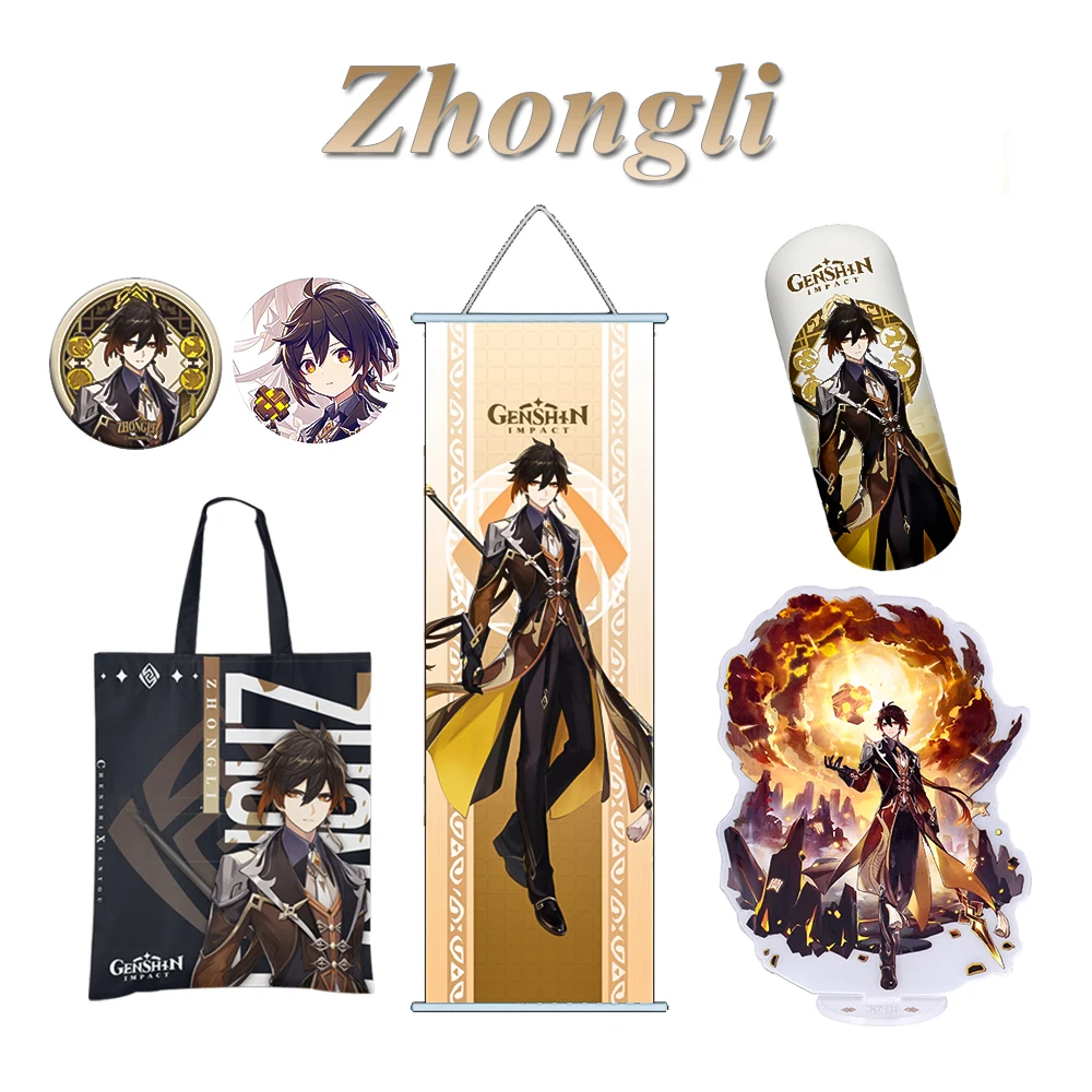 Genshin Impact Gift Bag Zhongli Gift Pack 6pcs Set Genshin Hanging ...
