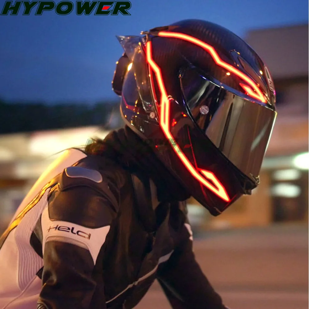 2019-New-Motorcycle-Helmet-Light-LED-DIY-Red-Helmet-LED-Light-Motorbike ...