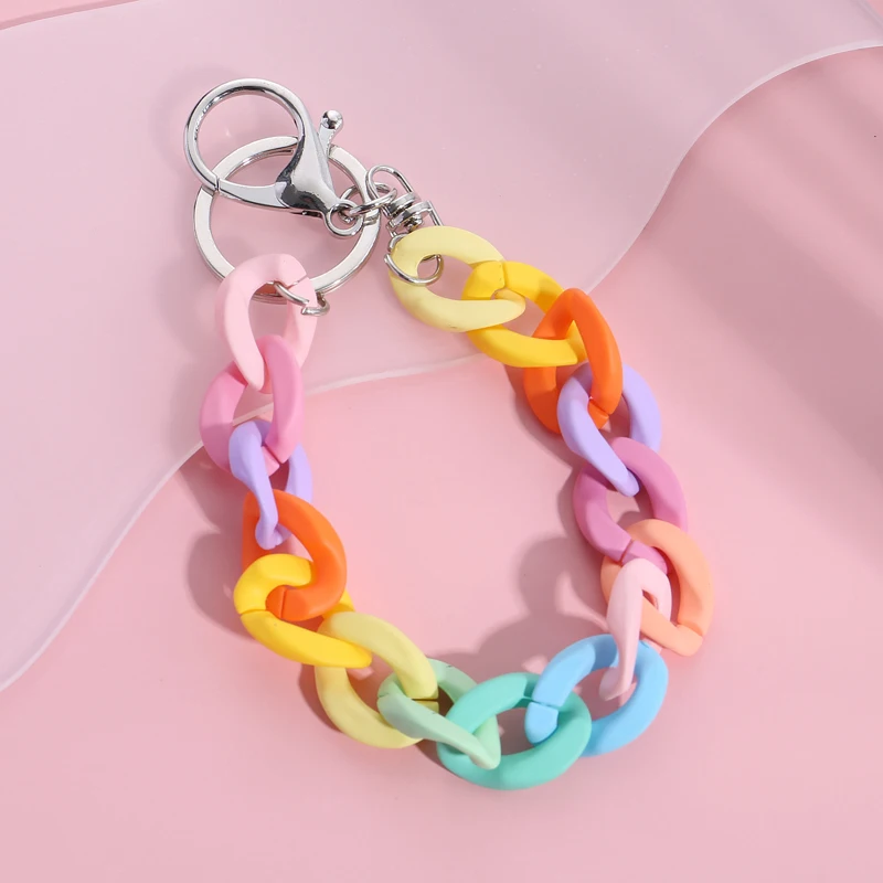 Acrylic Link Chain Keychain | Plastic Link Chain Keychain | Keychain ...