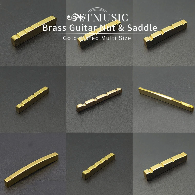 4-5-6-String-Brass-Nut-and-Saddle-String-Multi-Size-Brass-Gold-Plated ...