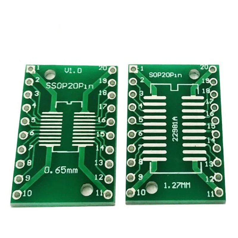 10PCS-TSSOP20-SSOP20-SOP-20-SOP20-to-DIP20-PCB-Transfer-Board-DIP-Pin ...