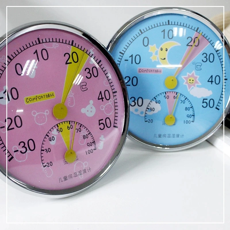 Odatime-Thermometer-Mechanical-Hygrometer-For-Kids-Room-Bathroom-Indoor ...