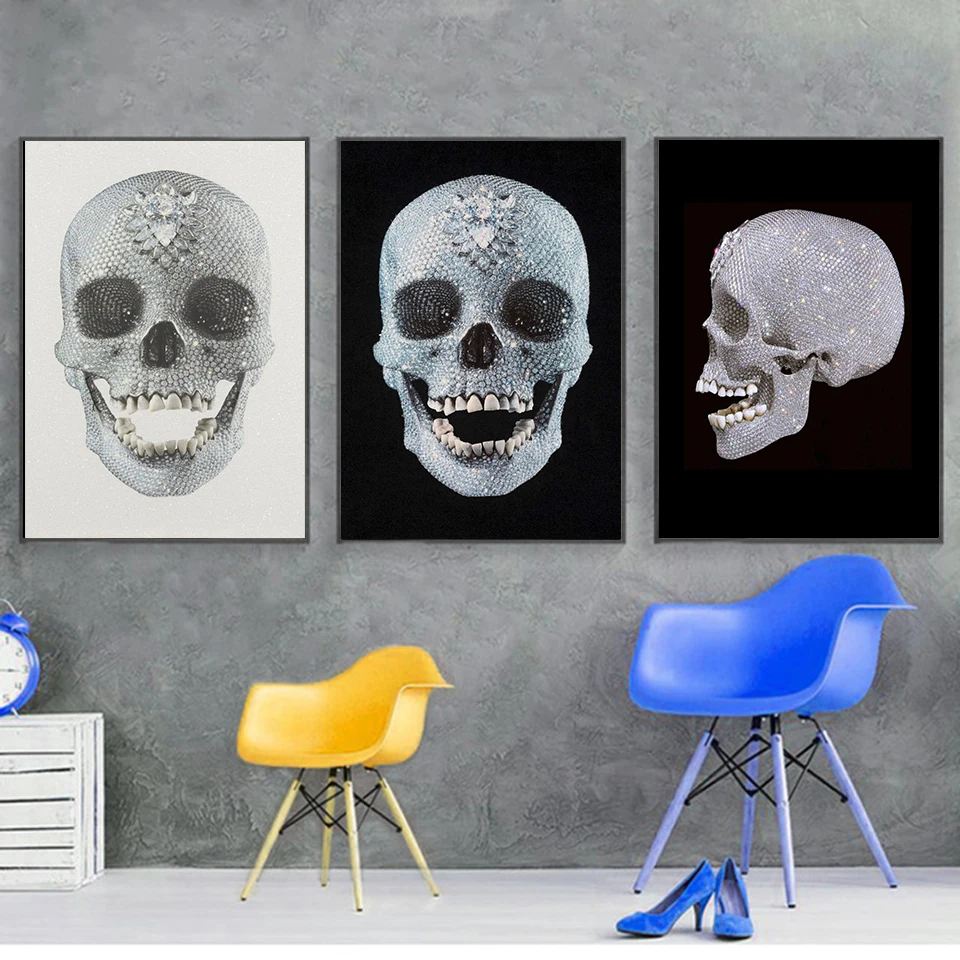 Damien Hirst Skull Painting