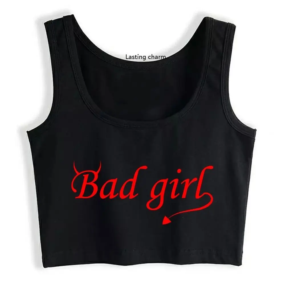 Bad Girl Comic Harajuku Crop Top sports yoga tops