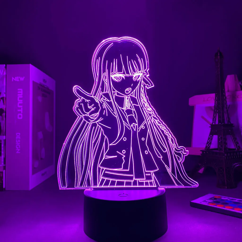 Anime 3d Lamp Danganronpa Kyoko Kirigiri Led Night Light Lamp For Room ...