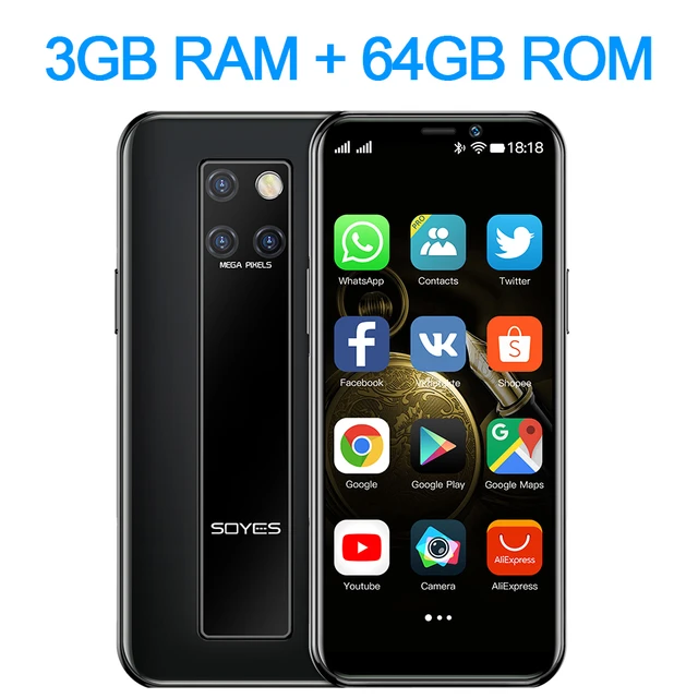Small mini Android 9.0 smartphones cheap 4G Quad core Face ID cell ...