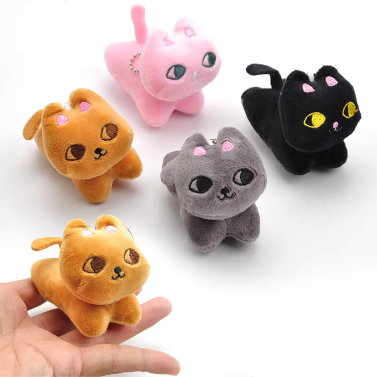 1pcs Kawaii Plush Cartoon Mini Cat Soft Keychain Bag Xmas Stuffed ...