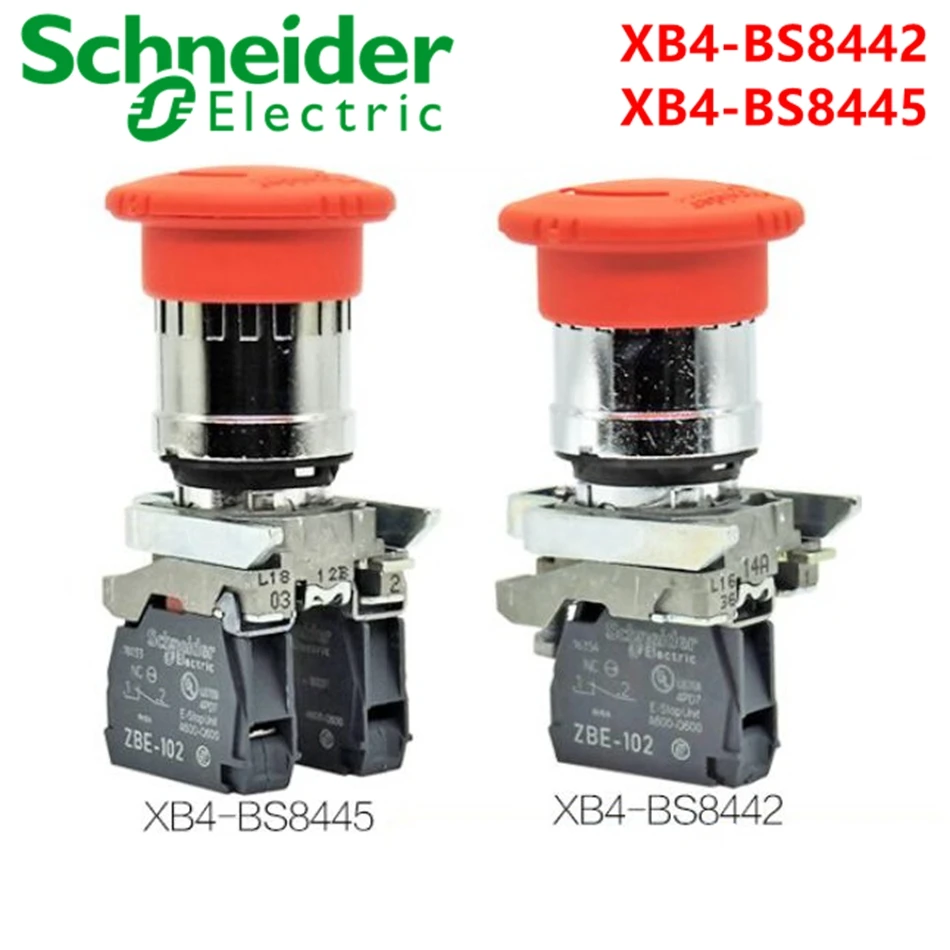 Schneider XB4 BS8442 XB4 BS8445 interruptor de botão de parada de ...