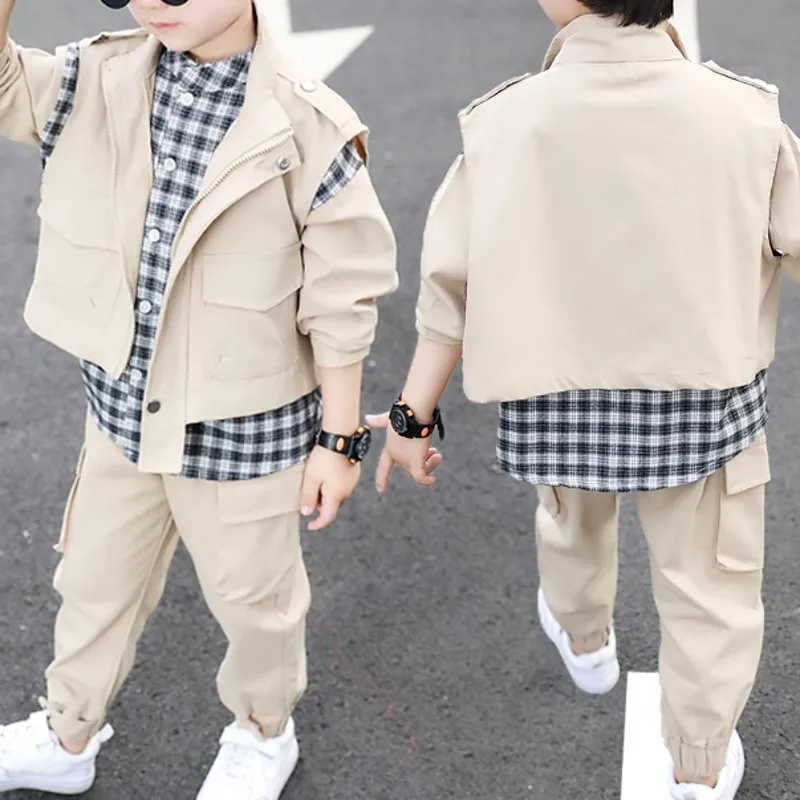 New-Boys-Three-Pieces-Set-Baby-3-pieces-Suit-Clothing-Tracksuit-Kids ...
