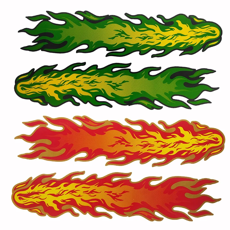 35/54CM Universal Auto motorcycle Flame sticker waterproof Bumper ...