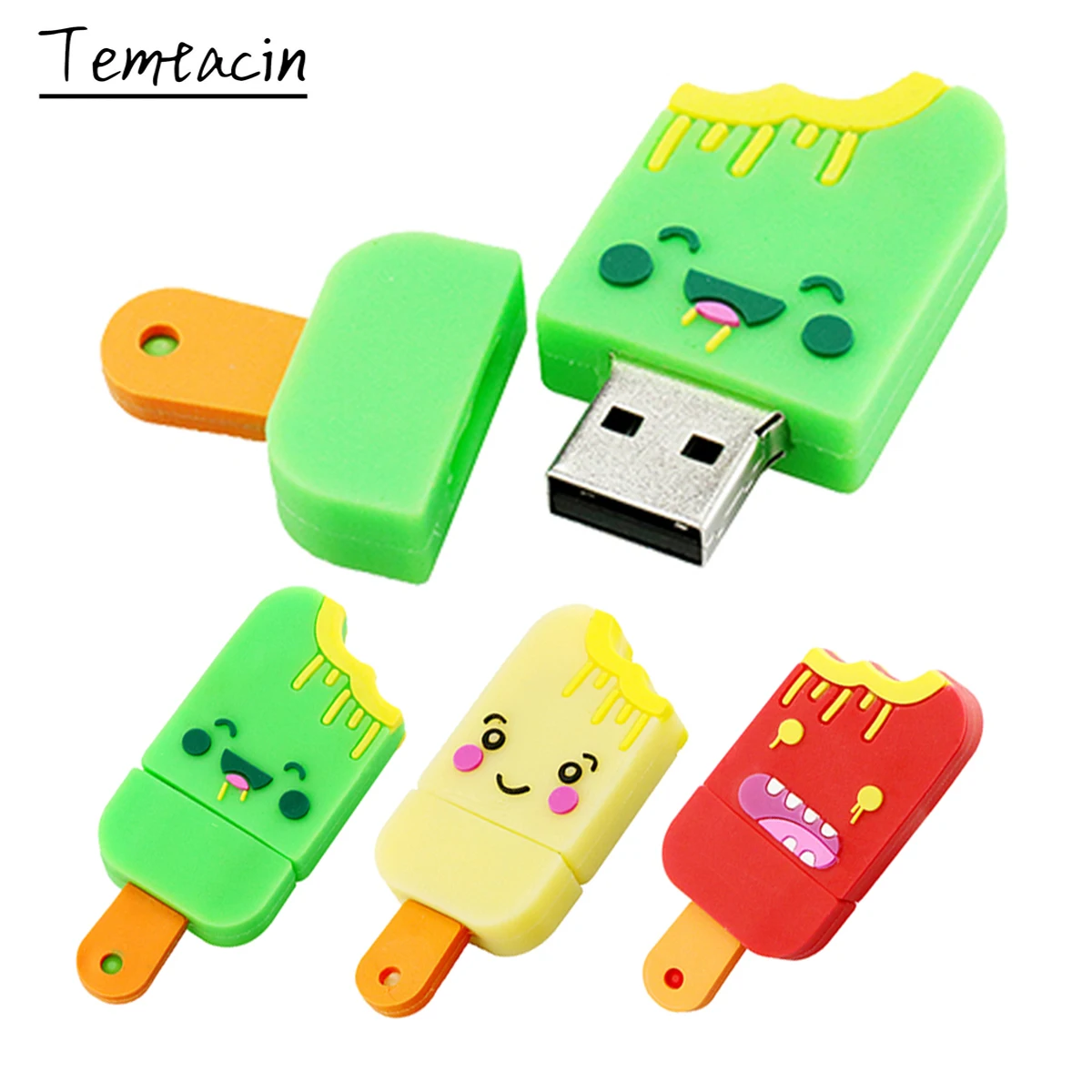 Cute Ice Cream USB 플래시 드라이브 64GB Pendrive 256GB 4GB 8GB 16GB 32GB 펜 ...