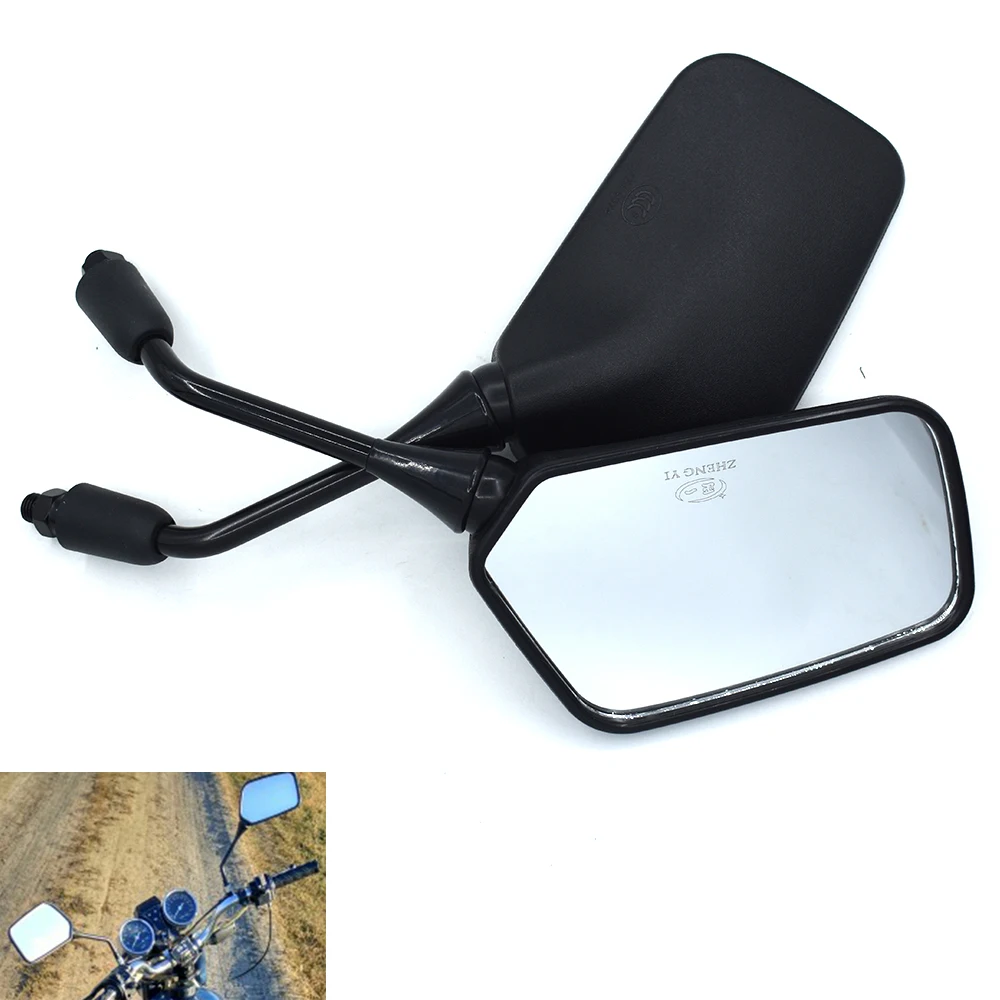 Universal 10mm Motorcycle RearView Mirrors Convex mirror FOR Honda ...