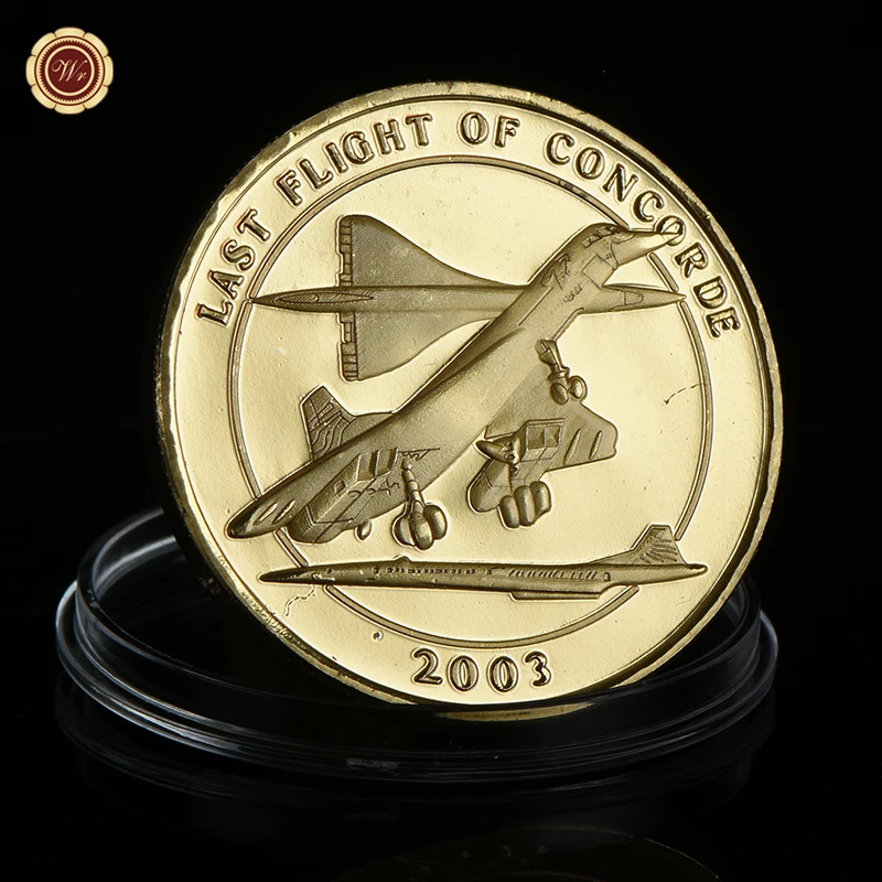 24k-Last-Flight-of-Concorde-Golden-Metal-Challenge-Coin-Home-Decor-the ...