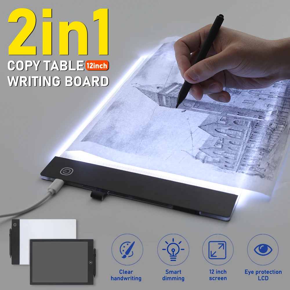 Ultra Thin Drawing Tablet LED Light Box Tracer Three Level Dimming ...