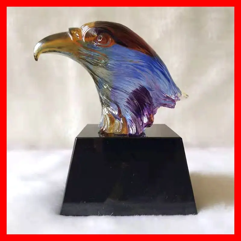 Spectacular-Colored-Glaze-Eagle-Collectible-Figurine-Statue-Murano ...