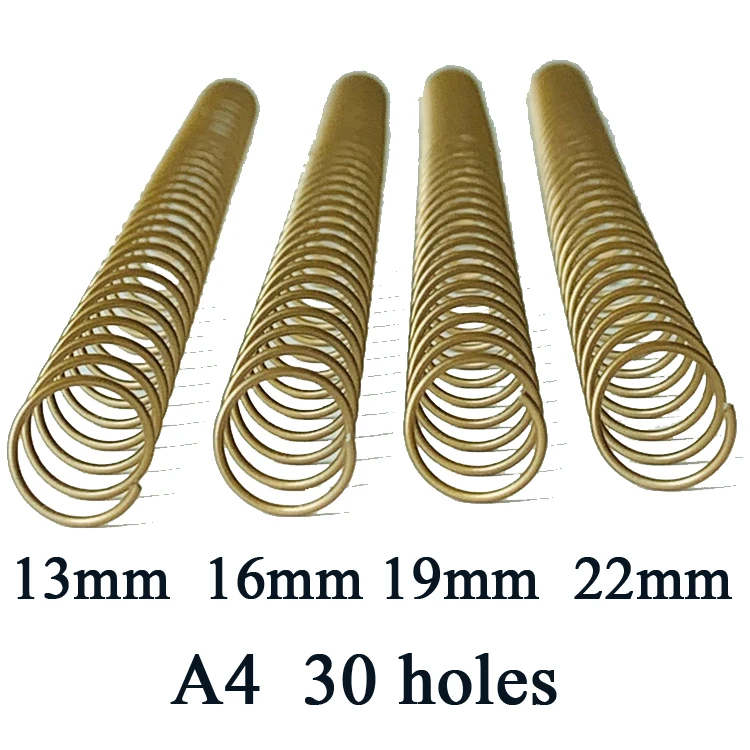 19mm 16mm 20pcs A4 Binder Spiral Ring 30-hole Binding Rings Snake Ring ...