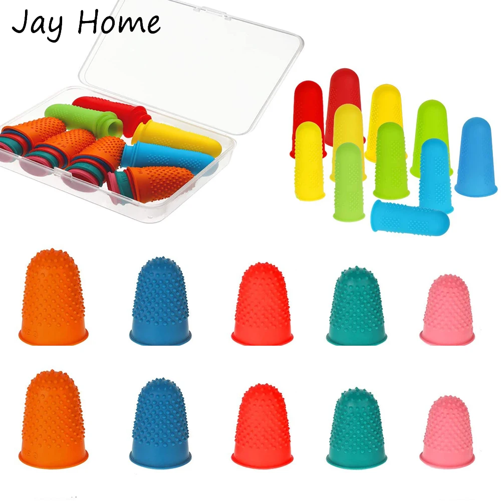 14pcs Rubber Finger Protector Embroidery Needlework Finger Cover Sewing ...
