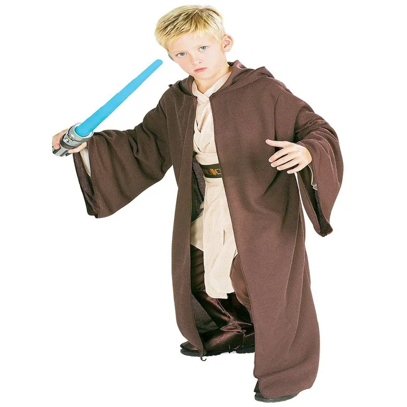 4pcs Deluxe Jedi Costume Kids Fantasia Halloween Carnival Party Fancy ...