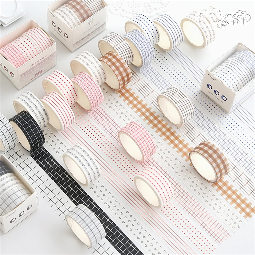 washi tape stationery 3m washitape set grid washitapes 5 rolls ...