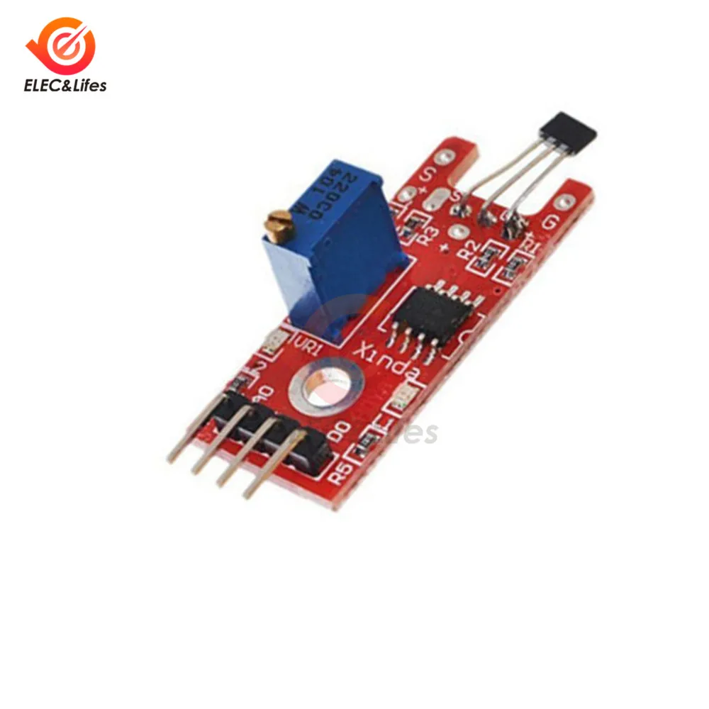 10pcs 4pin KY-024 Linear Magnetic Hall Switches Speed Counting Sensor ...