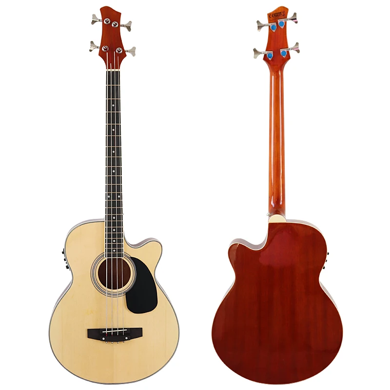 4-Strings-Acoustic-electric-Bass-Guitar-43-Inch-Black-and-Natural-Color ...