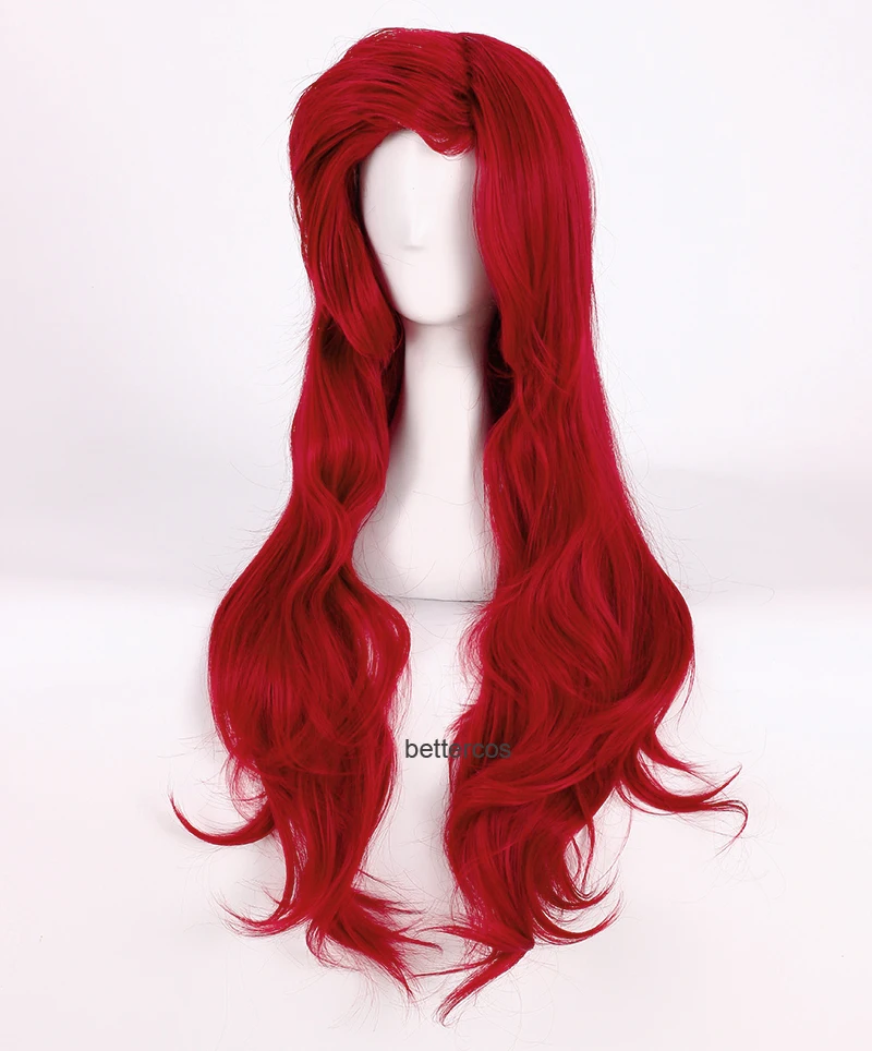 The Little Mermaid Princess Ariel Cosplay Wigs Long Wave Wavy Heat ...