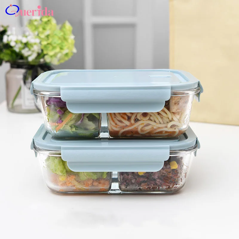 Rectangular-Transparent-Glass-Lunch-Box-Microwave-Oven-Heating-Food ...
