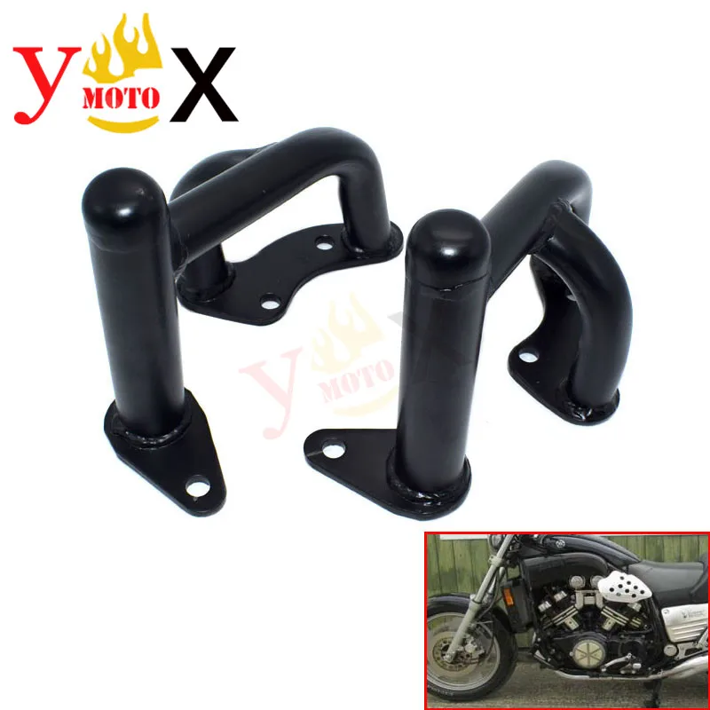 Motorcycle-Black-Left-Right-Crash-Bar-Engine-Guard-Side-Frame ...