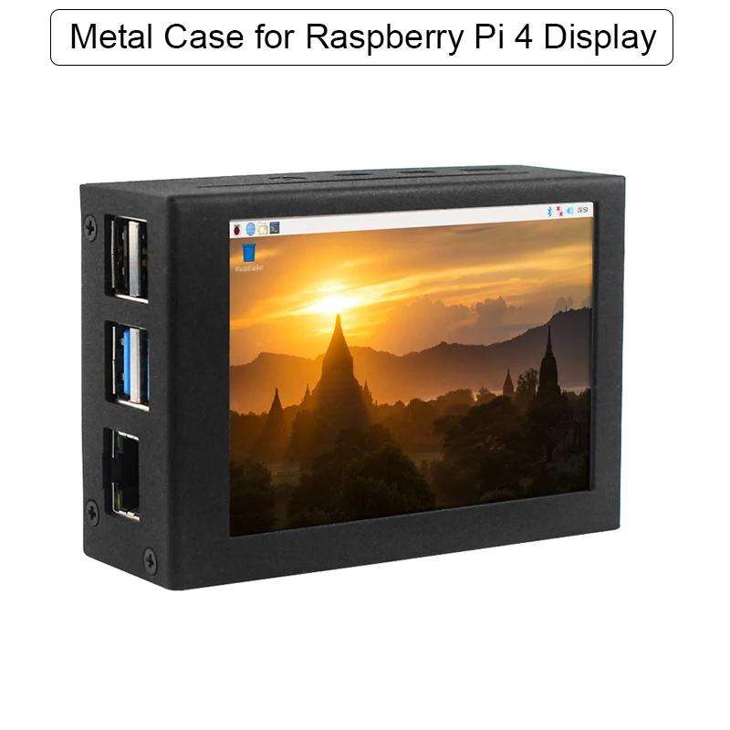 Raspberry Pi 4 3.5 Inch Display Case Aluminum Metal Protective Enclouse ...