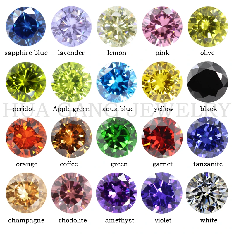 Cubic Zirconia Stone Multicolor Round Shape Brilliant Cut Loose Cz ...