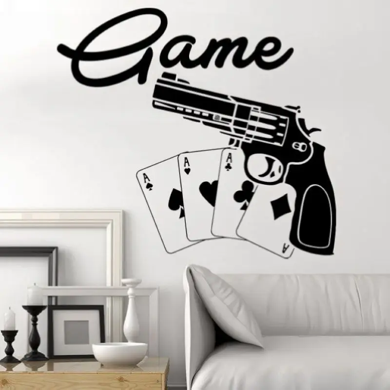 Casino Sticker Gambling Decal Gamble Poker Posters Vinyl Wall Decals ...