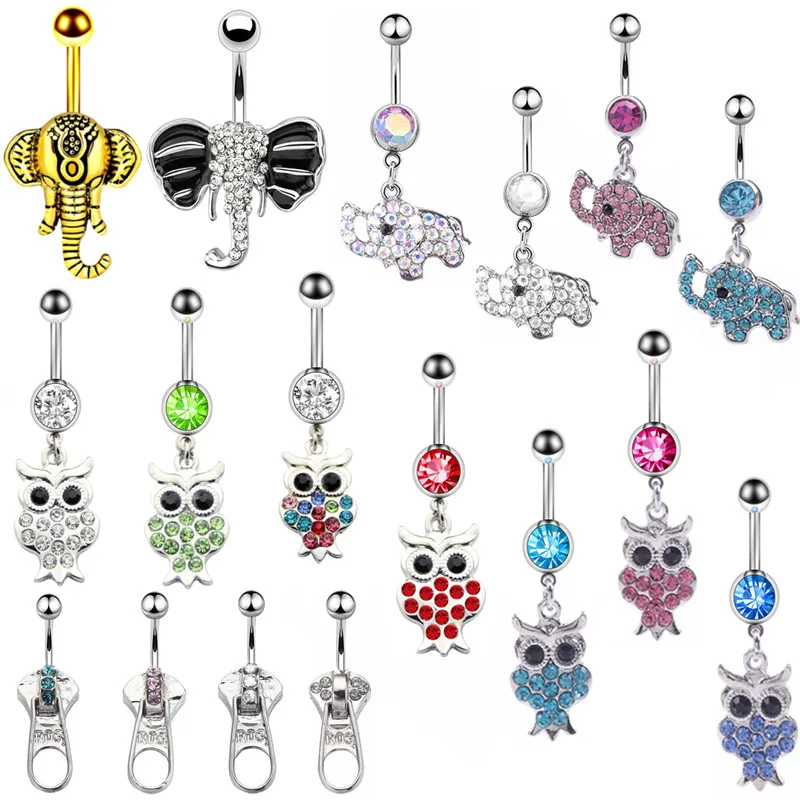 Elephant Belly Button Rings