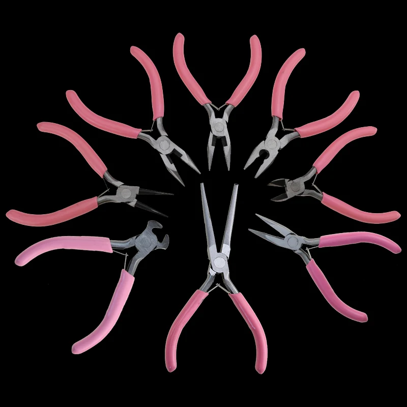 Pliers-handmade-diy-set-5-inch-pink-handle-mini-needle-nose-pliers ...