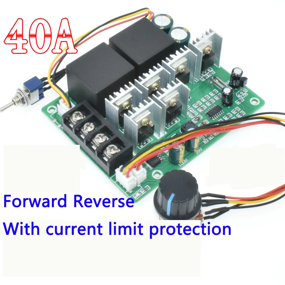 40A Motor PWM DC brushed controller Forward rotation and reverse ...