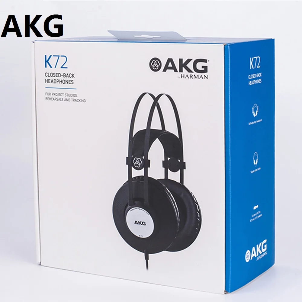 Akg k72 monitor profissional fone de ouvido com fio de alta fidelidade ...