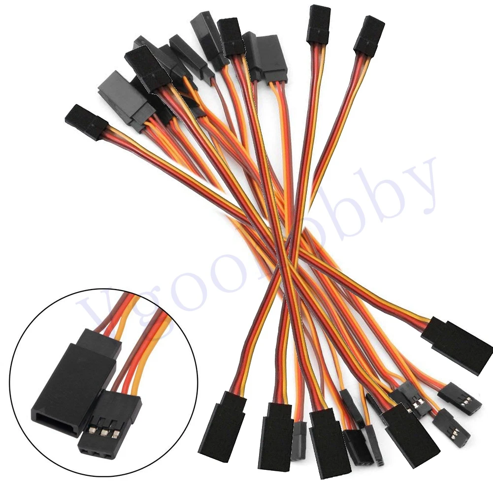15PCS-150mm-Male-to-Female-JR-Plug-RC-Remote-Control-Servo-Extension ...