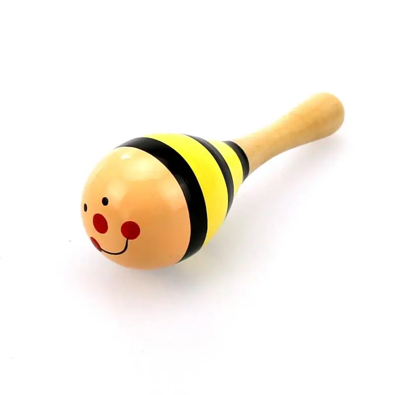 1pc Wooden Rattles Musical Instrument Baby Rattle Multicolor Sand ...