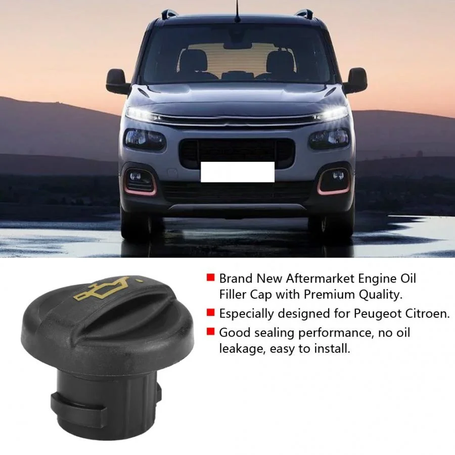 Car Engine Oil Filler Cap Fuel Filler Tank Cover for Peugeot Citroen ...