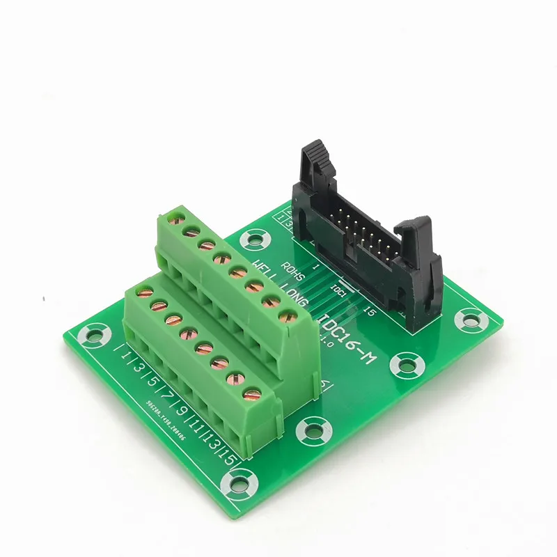 IDC16 2x8 Pins 0.1" Male Header Breakout Board, Terminal Block ...