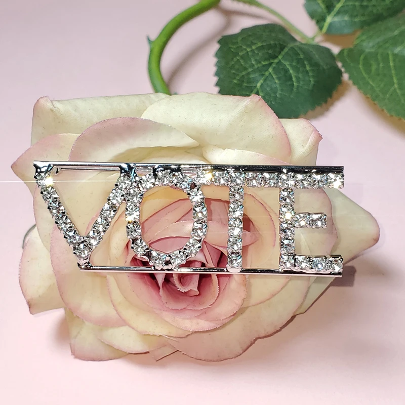 Grandbling-Unique-Words-Brooch-Vote-Letters-Pins-Bling-Rhinestone ...