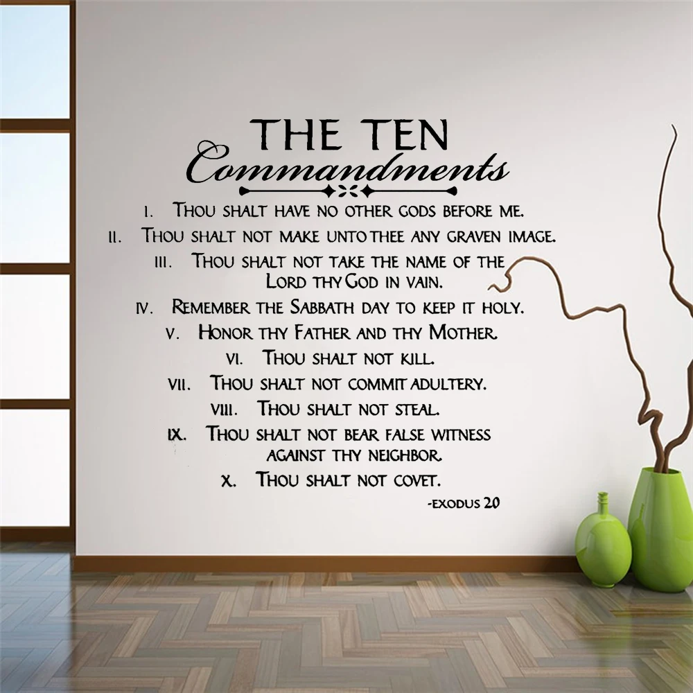 The-Ten-Commandments-Exodus-20-Vinyl-Wall-Decal-Sticker-Bible-God ...