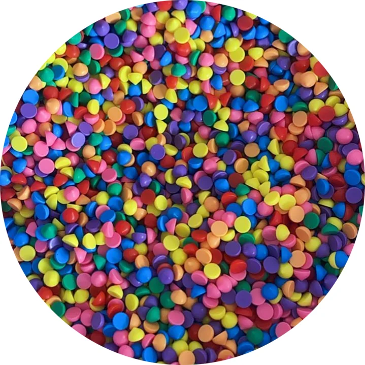Cute Super Realistic Rainbow Resin Chips Morsels Flat Back Chunky ...