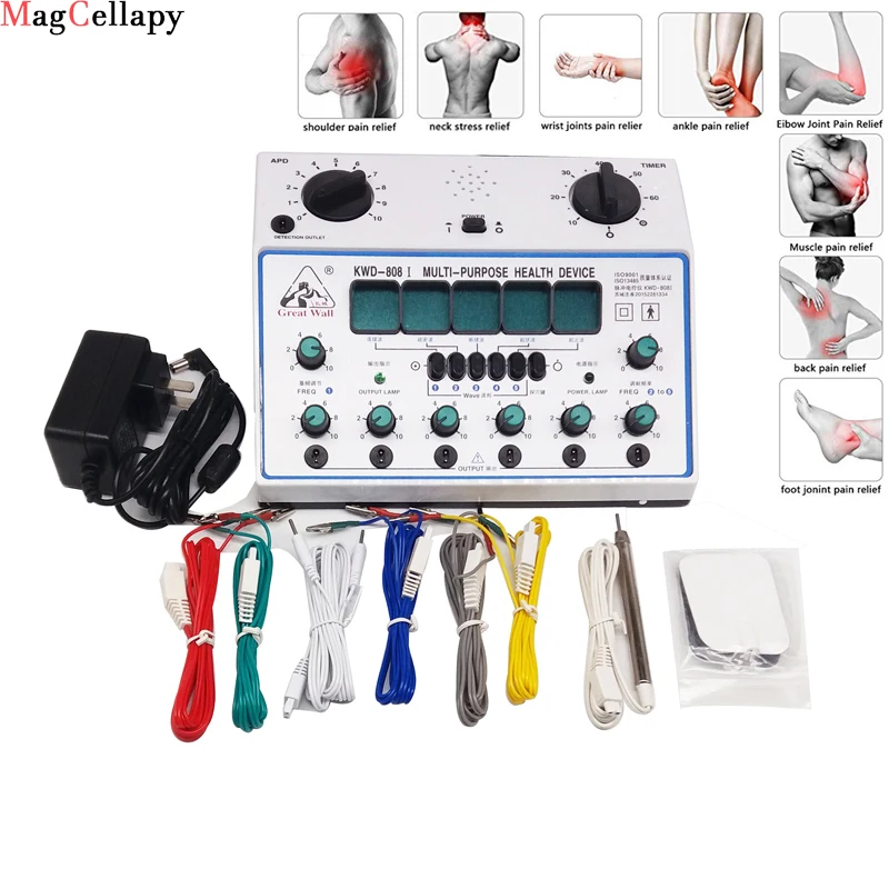 Electric-Acupuncture-Stimulator-6-Channel-Output-Patch-Massage-Care-Kit ...