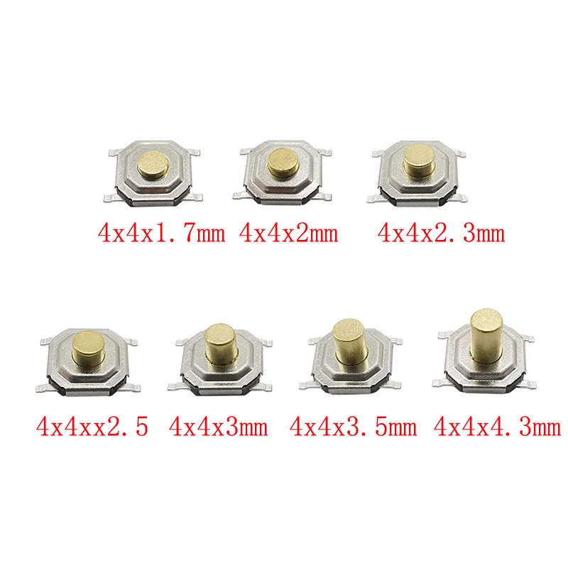 50Pcs 4x4mm PCB Tactile Push Button Switch Micro Switch Mini Momentary ...