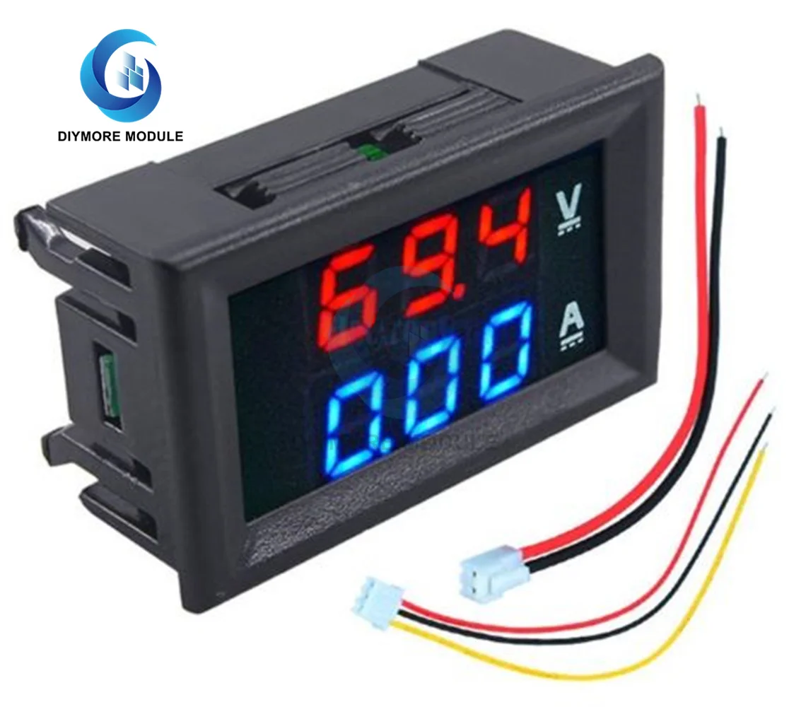 DC-0-100V-10A-Digital-Voltmeter-Ammeter-LED-Amp-Dual-Digital-Volt-Meter ...